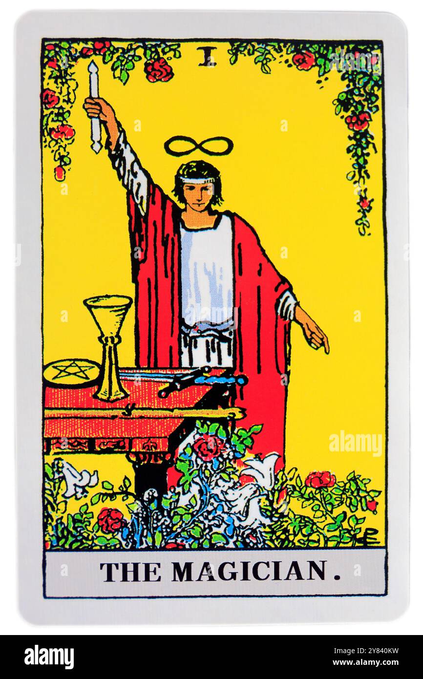 The Magician Tarot Card studio set up Stock Photo - Alamy