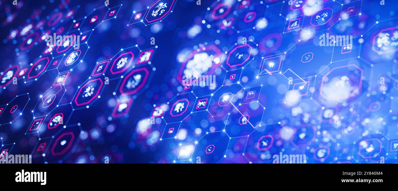 Data background. Big data. Data structure. Encryption. Technological background. Neuro interface ...