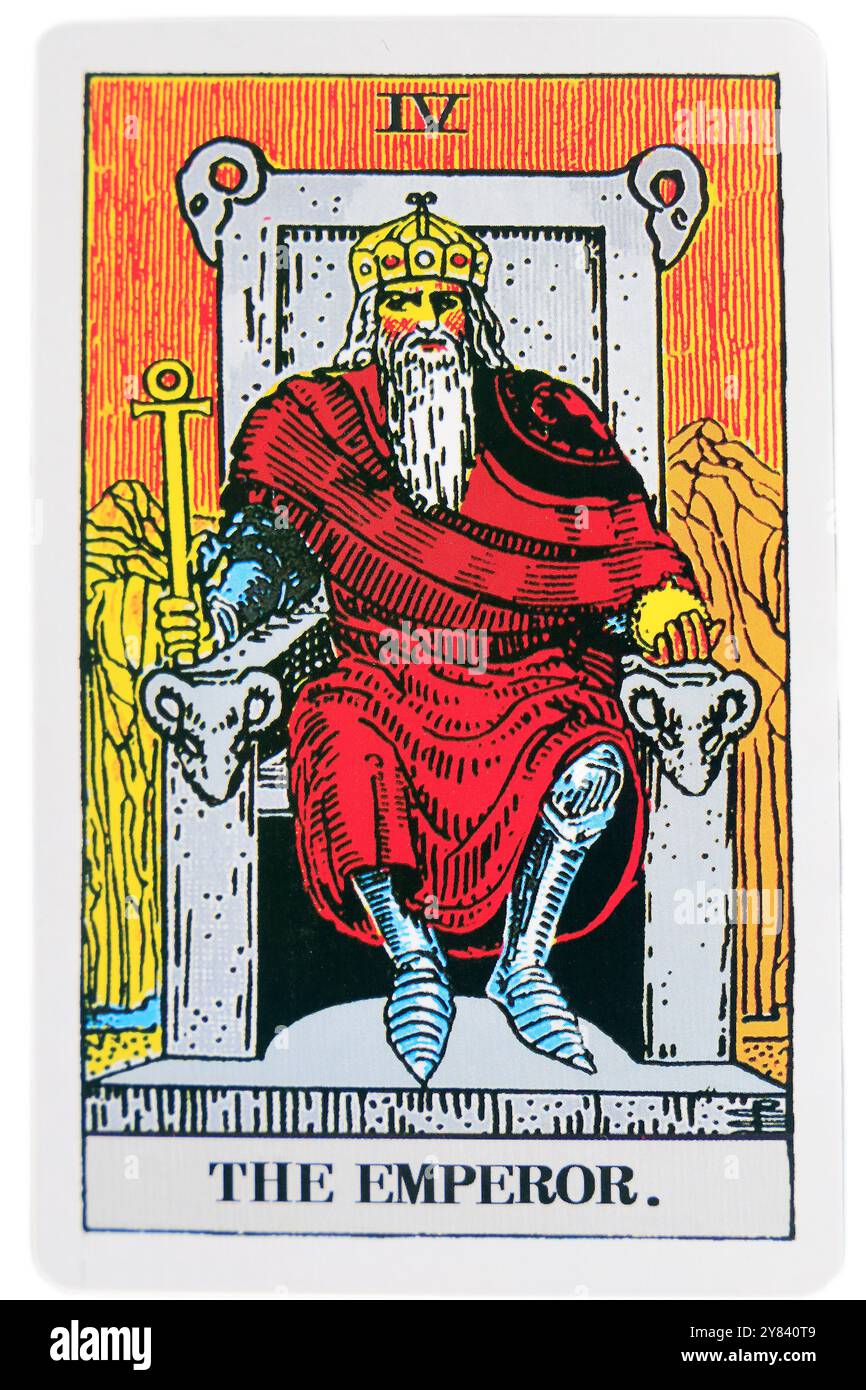 Tarot Card - The Emperor - studio set up Stock Photo - Alamy