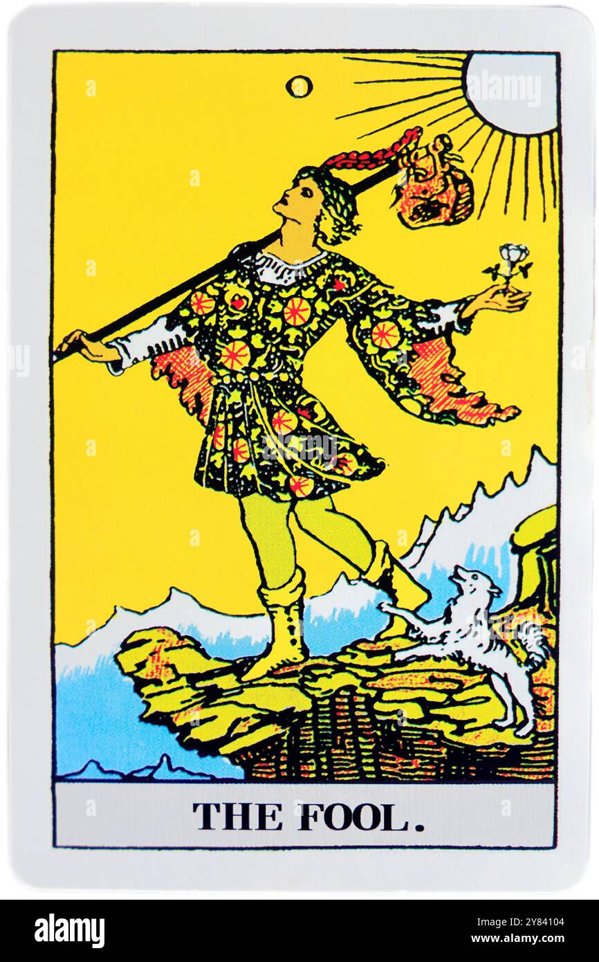 Tarot Card - The Fool - studio set up Stock Photo - Alamy