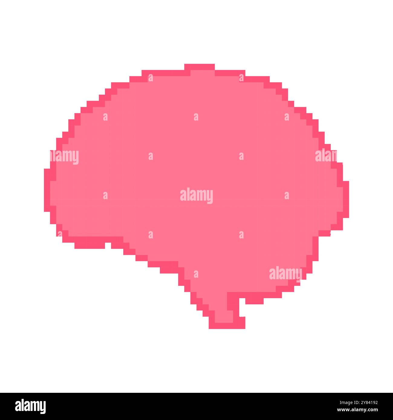 Pink Brain Pixel Art Vector Icon. Human Brain Icon in Retro Gaming ...
