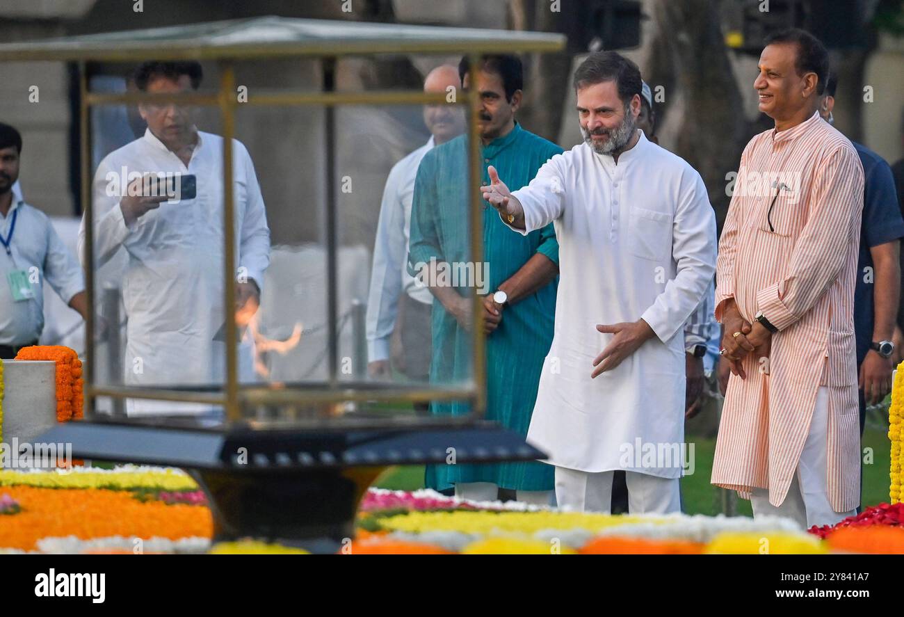 NEW DELHI, INDIA - OCTOBER 2: Rahul Gandhi (Leader of the Opposition of ...