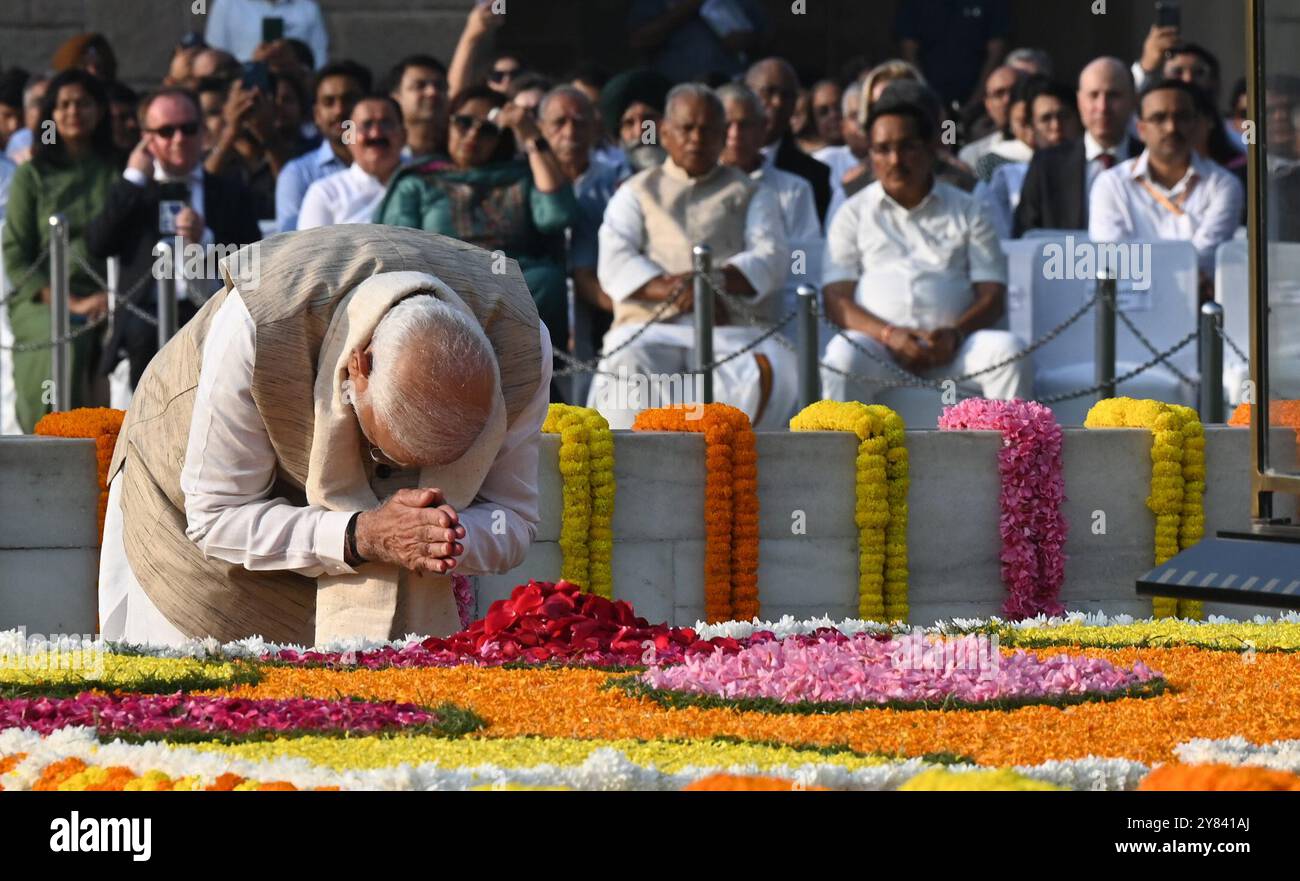 NEW DELHI, INDIA - OCTOBER 2: Prime Minister of India Narendra Modi ...