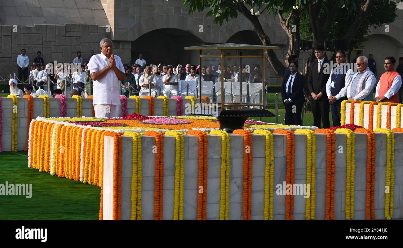 NEW DELHI, INDIA - OCTOBER 2: Vice president of India Jagdeep Dhankhar ...
