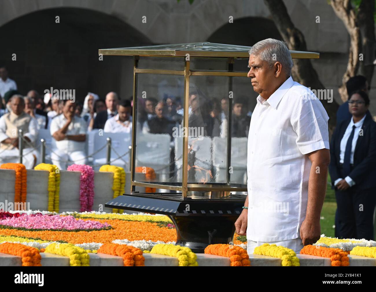 NEW DELHI, INDIA - OCTOBER 2: Vice president of India Jagdeep Dhankhar ...