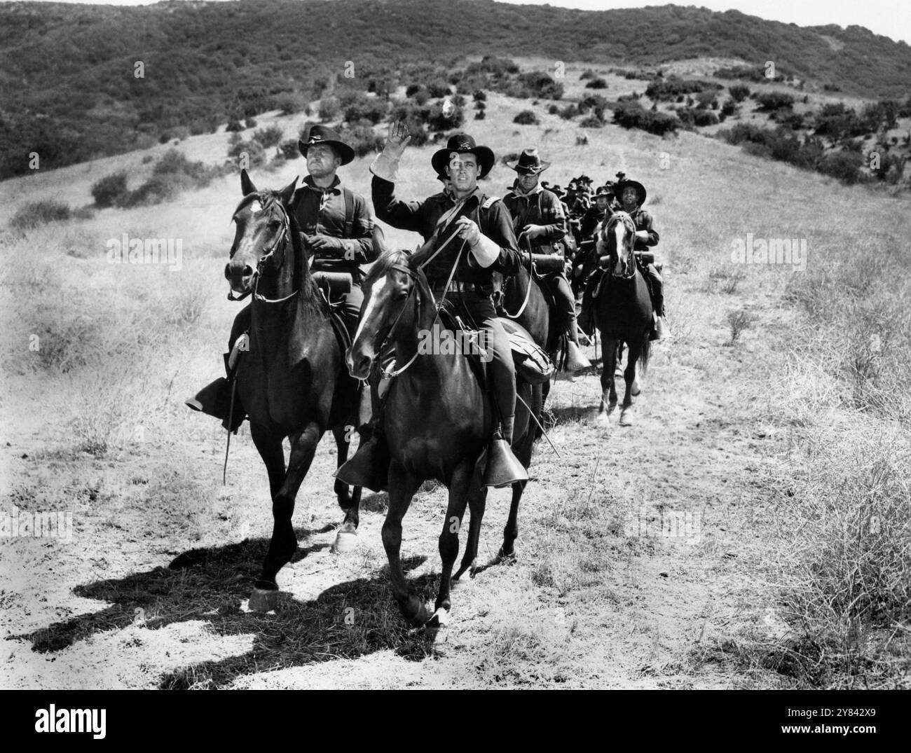 James Whitmore (foreground, left), Guy Madison (foreground, right), on ...