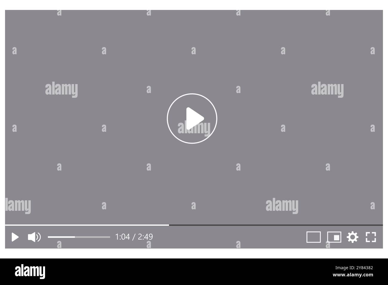 Modern gray online media player Stock Photo - Alamy