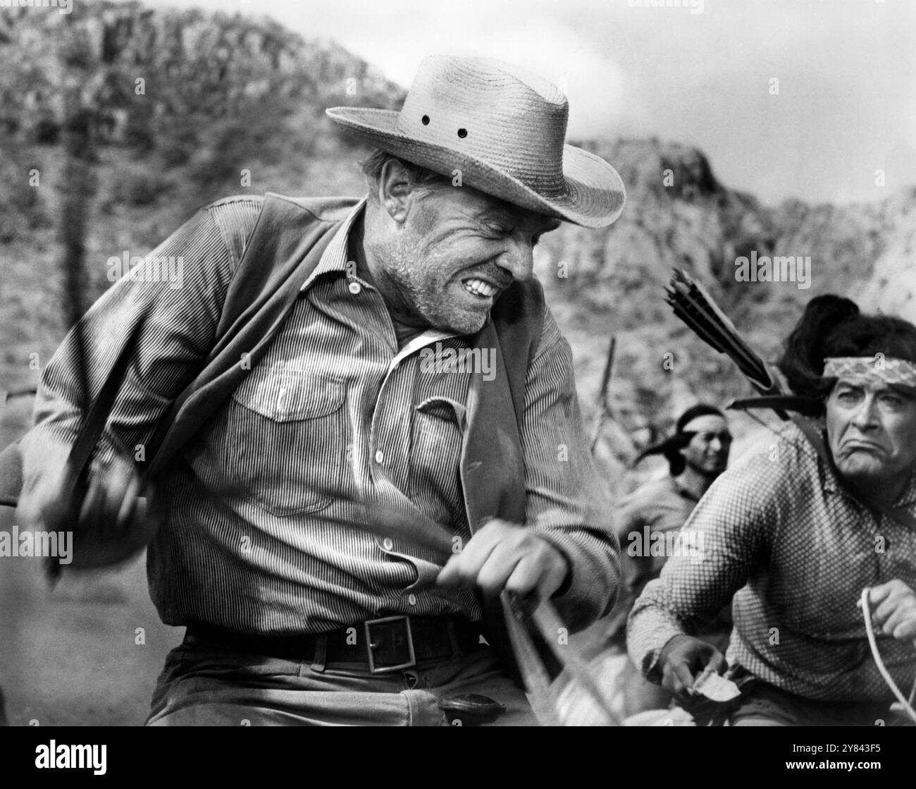 Arthur Kennedy, on-set of the western film, "Day Of The Evil Gun", MGM ...