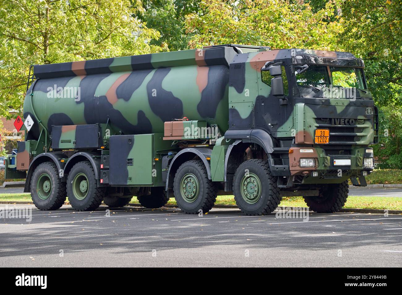 Volkach, Bavaria, Germany - October 1, 2024: Military IVECO tanker ...