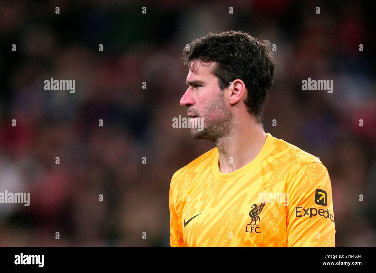 Liverpool goalkeeper Alisson Becker during the UEFA Champions League ...