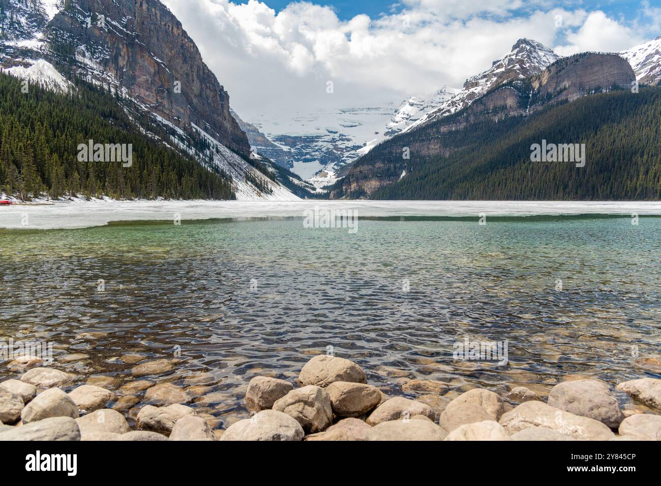 Incredible nature views at Lake Louise in world famous Alberta during ...
