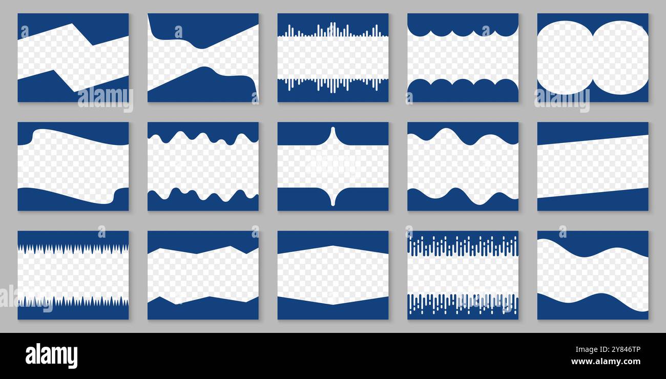 Abstract Divider Shapes for Websites Set. Design Elements for Top and ...