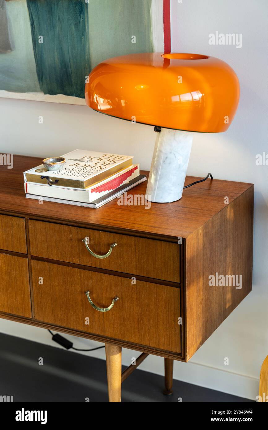 Interior of a renovated living room inside Balfron Tower brutalist ...