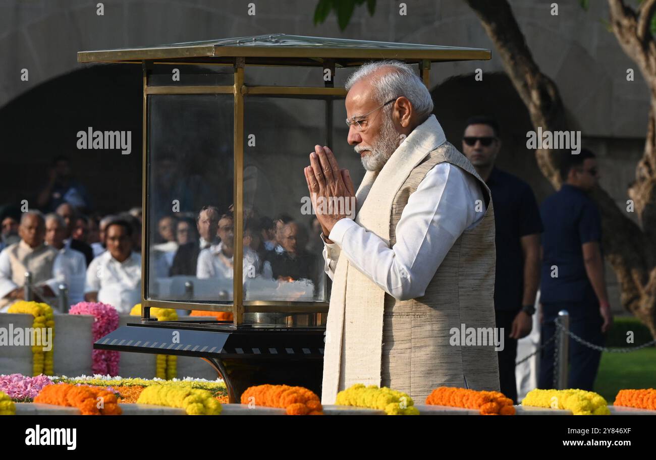NEW DELHI, INDIA - OCTOBER 2: Prime Minister of India Narendra Modi ...