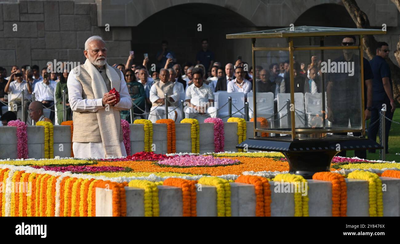 NEW DELHI, INDIA - OCTOBER 2: Prime Minister of India Narendra Modi ...