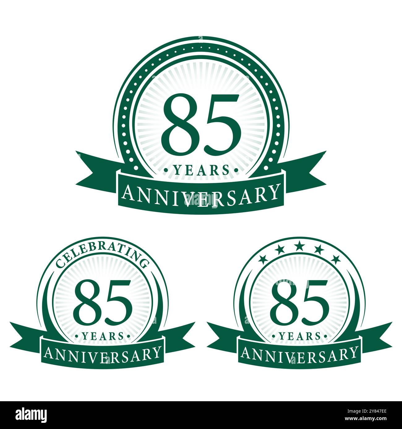 85 years anniversary logo collections. Set of 85th Anniversary logotype ...