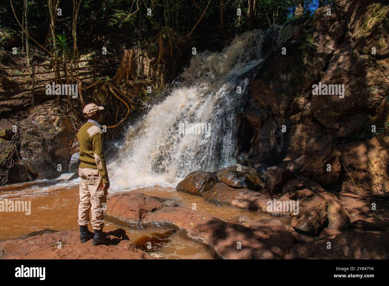 Karura River Waterfall, Karura Forest Reserve, Nairobi, Kenya, Africa ...