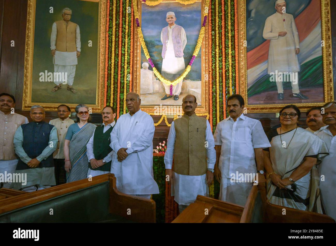 NEW DELHI, INDIA - OCTOBER 2: Lok Sabha Speaker Om Birla, Union ...