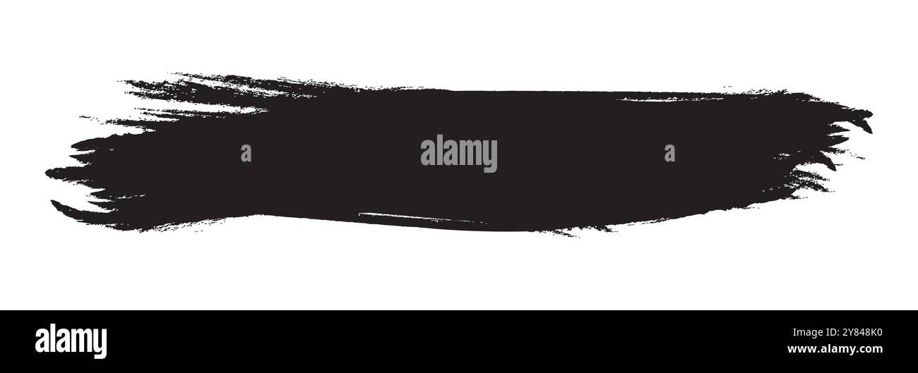 vector paint bold brush strokes, hand drawn thick grunge lines and ...