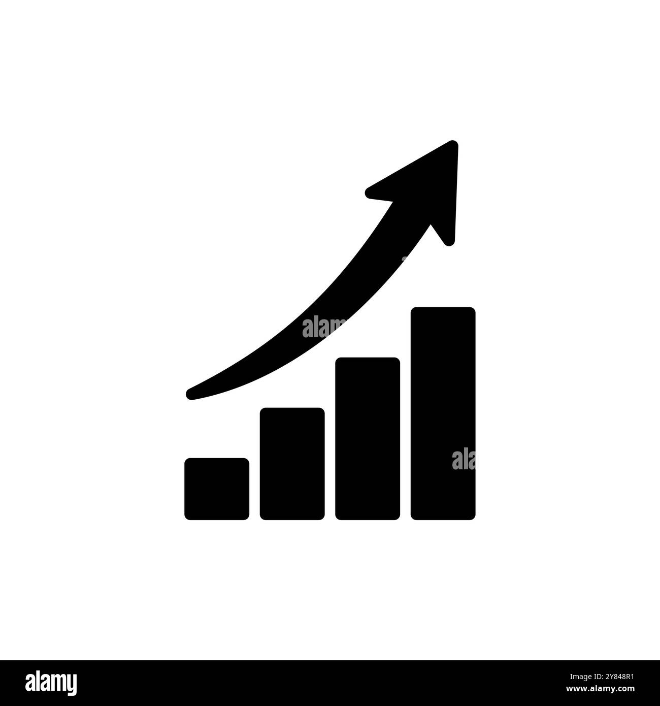 Growing graph icon vector. Chart sign and symbol. diagram icon Stock Vector Image & Art - Alamy