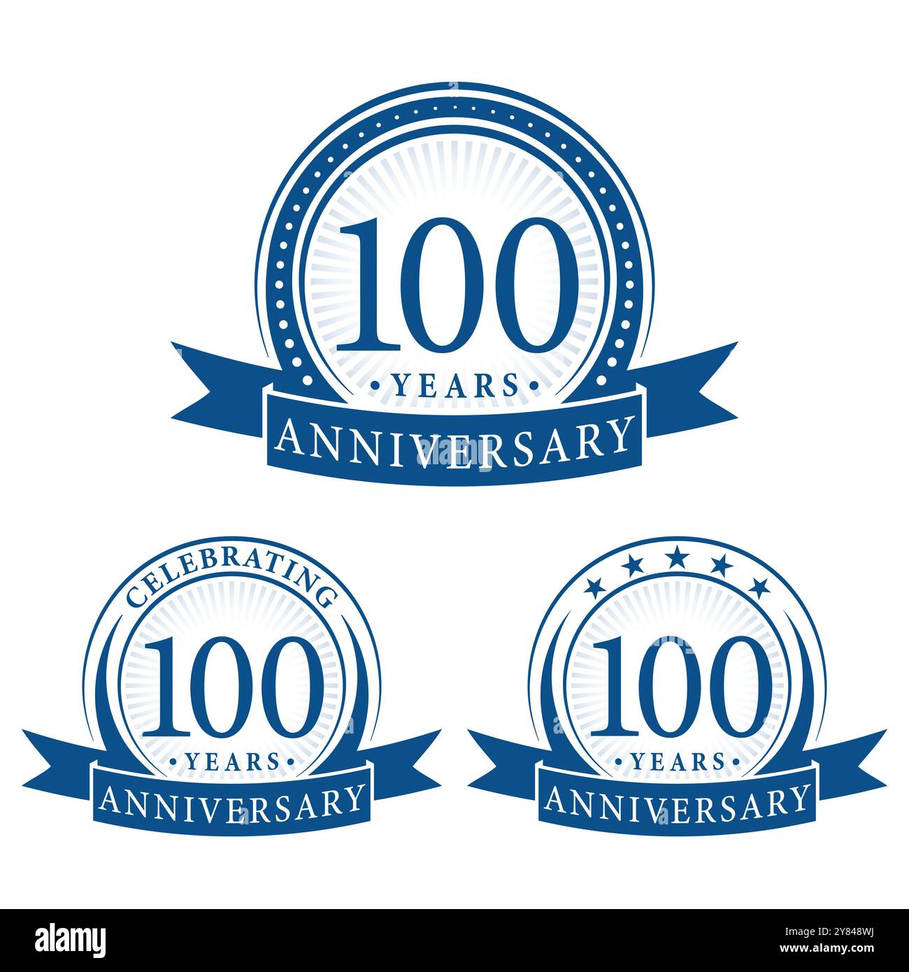 100 years anniversary logo collections. Set of 100th Anniversary ...