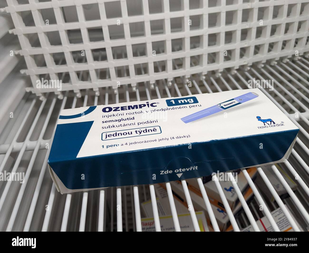 Prague,Czech republic- June 22 2024: OZEMPIC box. Czech version of ...