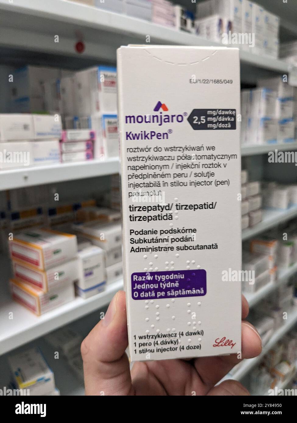 Prague,Czech Republic-August 28 2024: MOUNJARO ELI LILLY Tirzepatide ...