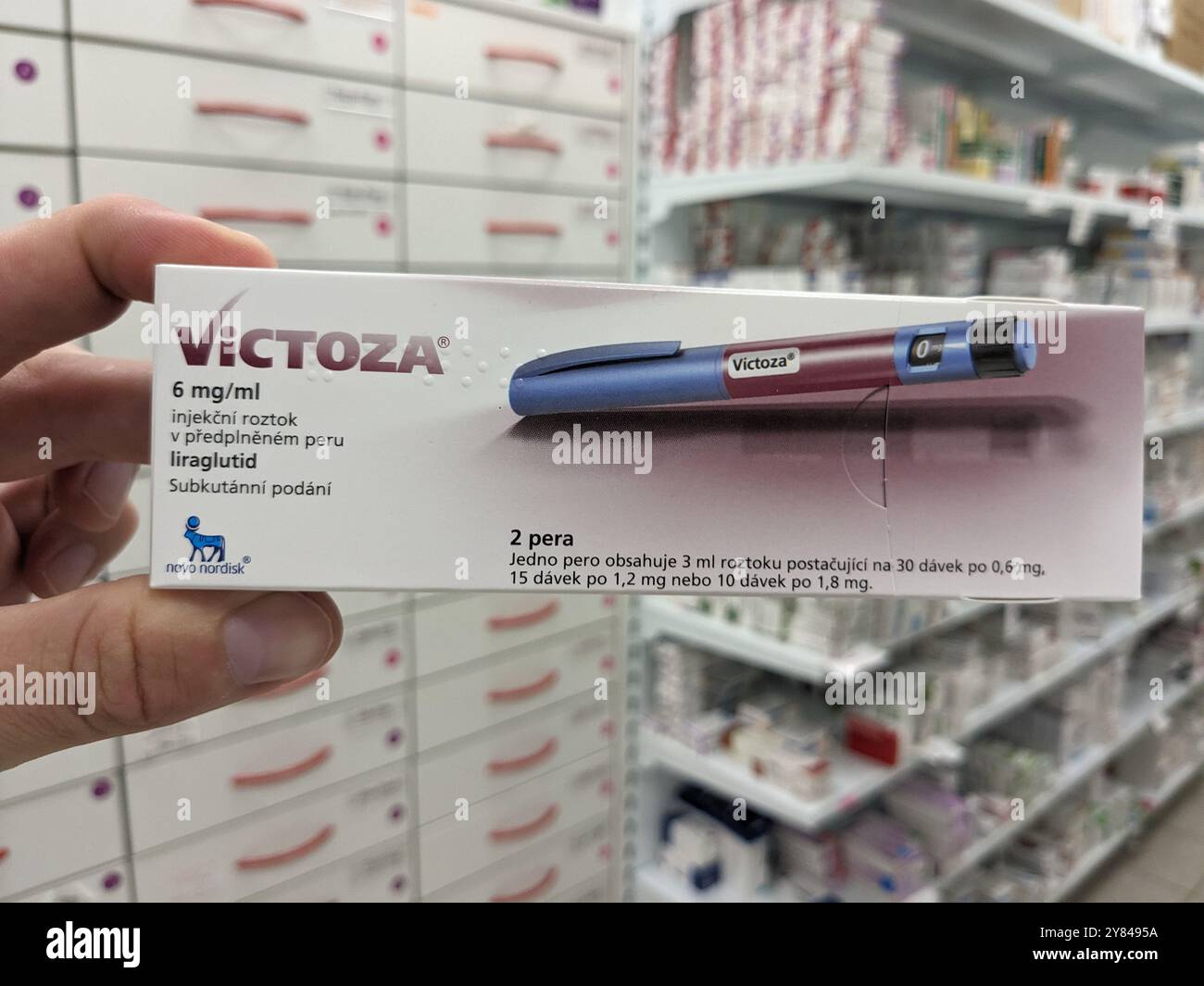 Prague,Czech republic-January4 2024:VICTOZA medication with Liraglutide ...