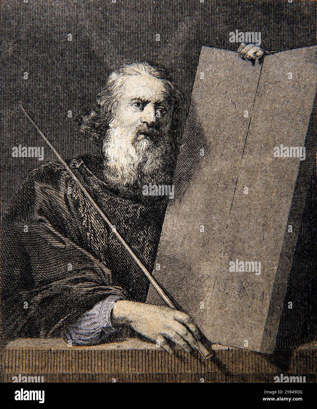 Illustration of Moses with the Tablets of Law (Ten Commandments) from ...