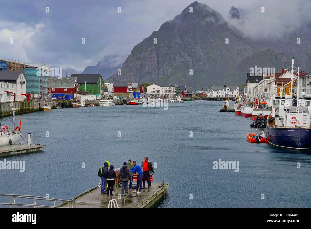 14th September, 2024 Lofoten Islands, Norway Henningsvaer harbour in ...