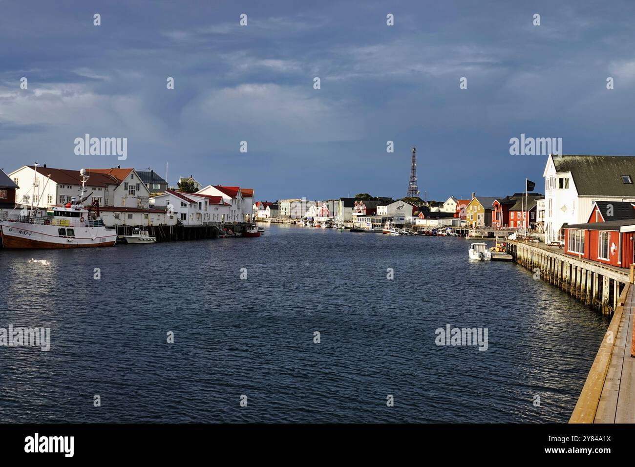 14th September, 2024 Lofoten Islands, Norway Henningsvaer harbour in ...