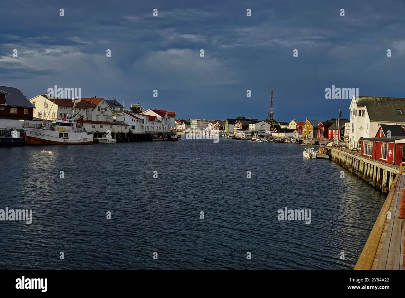 14th September, 2024 Lofoten Islands, Norway Henningsvaer harbour in ...