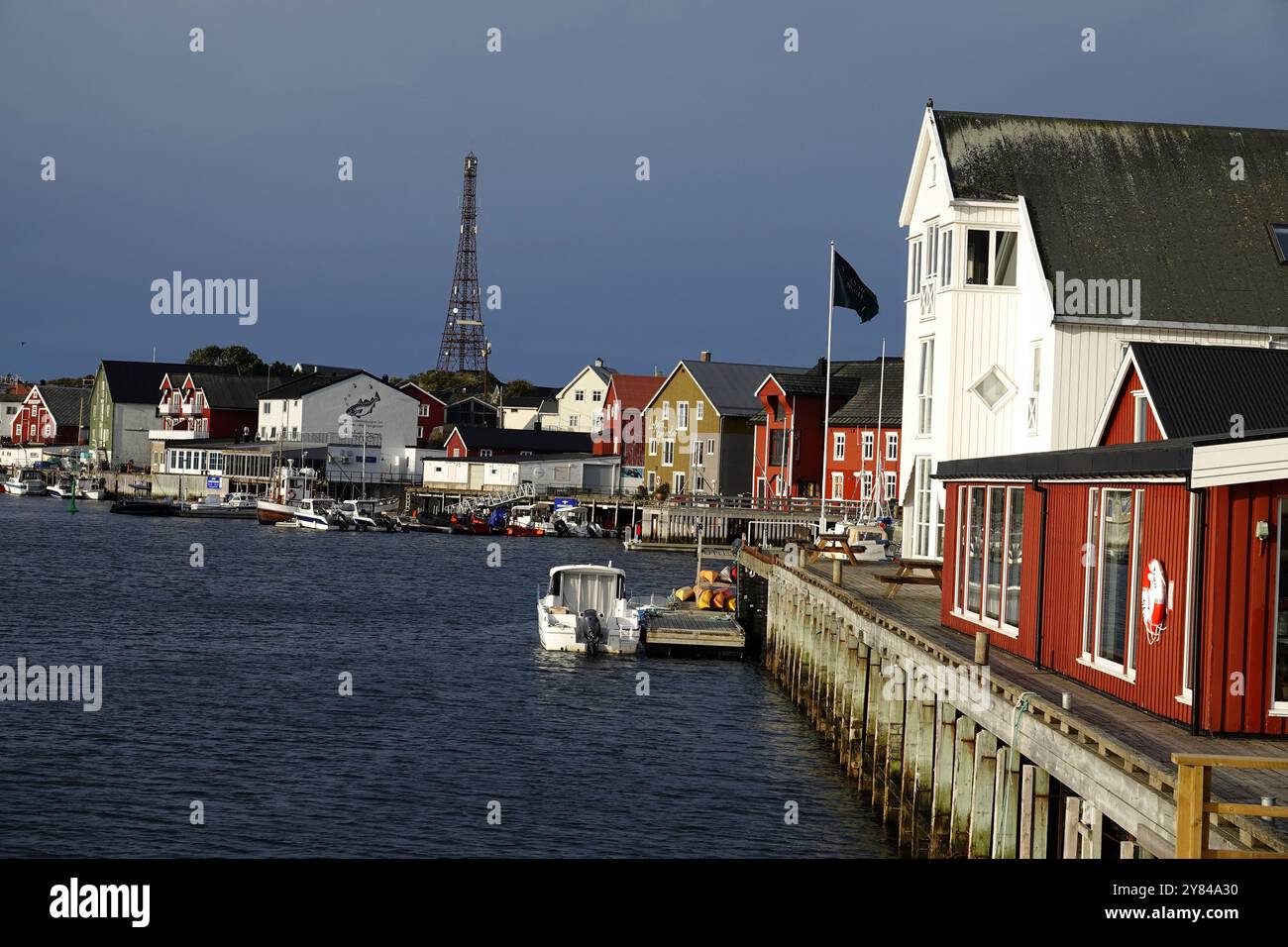 14th September, 2024 Lofoten Islands, Norway Henningsvaer harbour in ...