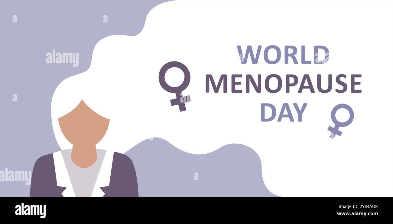 world menopause day concept with alarm clock vector illustration Stock ...