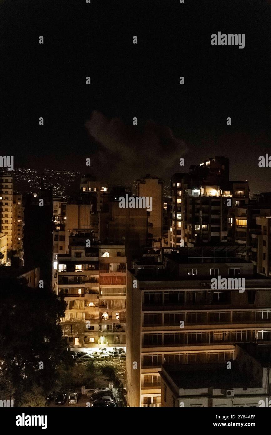 Beirut, Beirut, Lebanon. 2nd Oct, 2024. The recent explosion of three ...