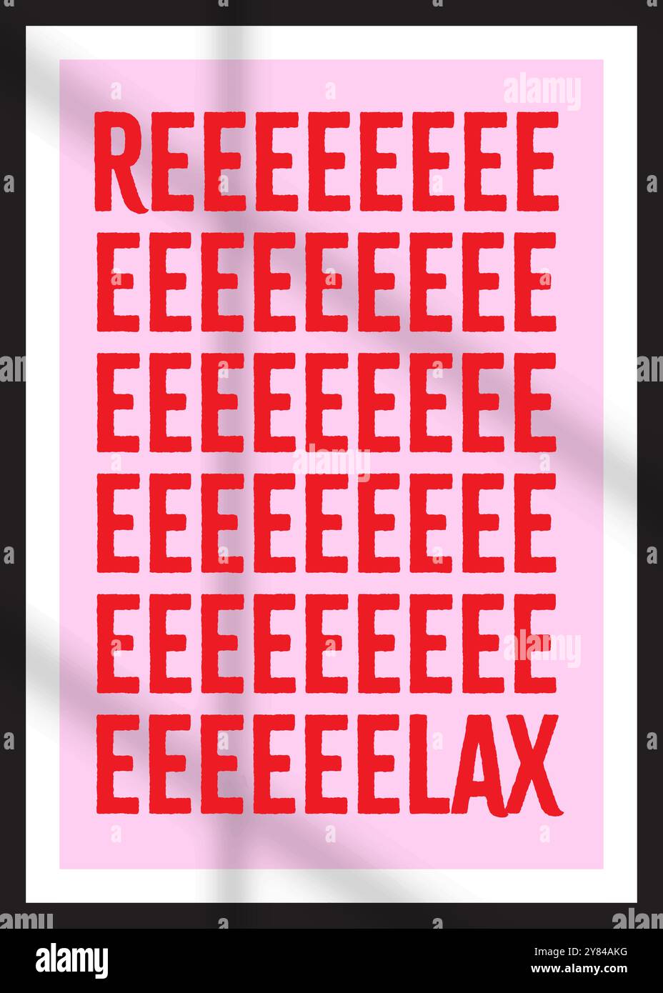 relax poster design, typography printed poster for interior decoration ...