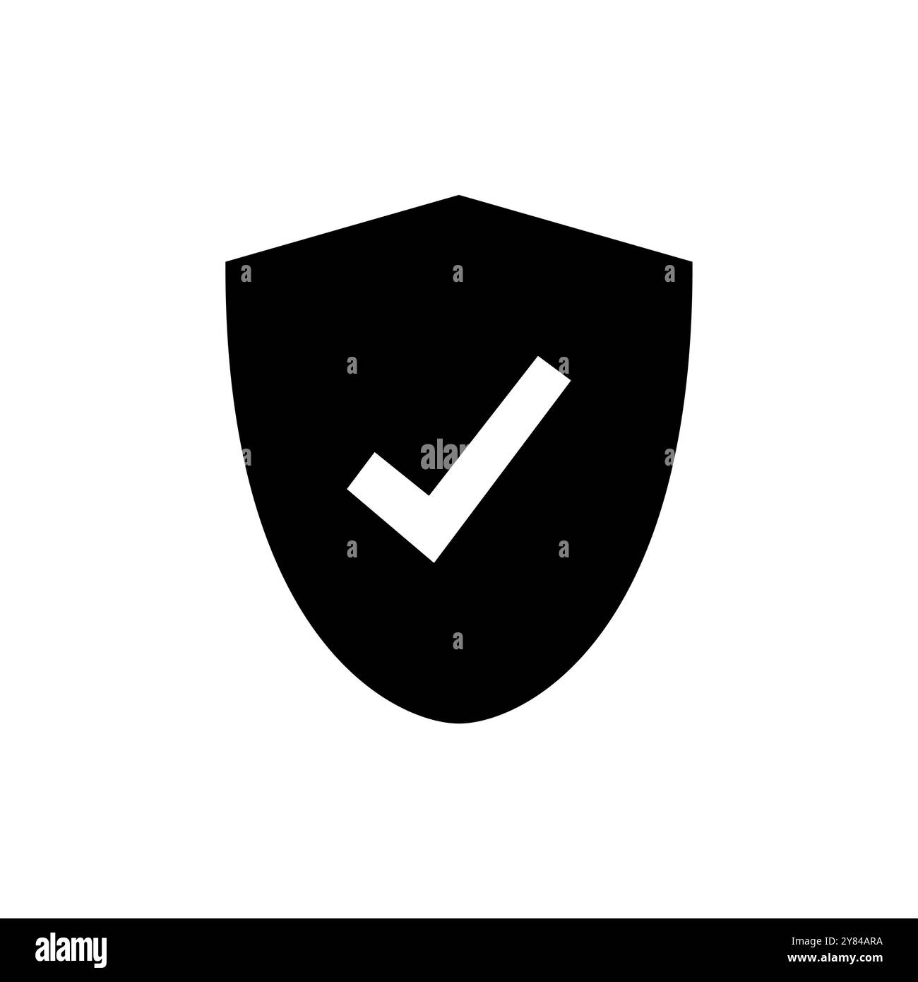 Shield check mark icon vector. Protection approve sign. Insurance icon ...