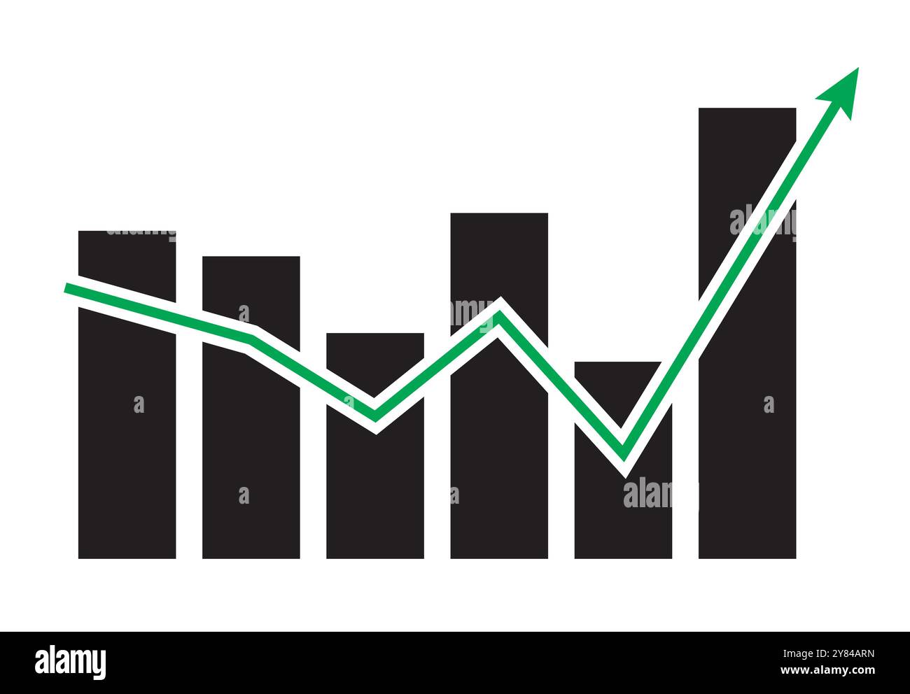 Profit growing icon. Growing graph symbol. Progress bar uptrend. Growing graph icon graph sign ...