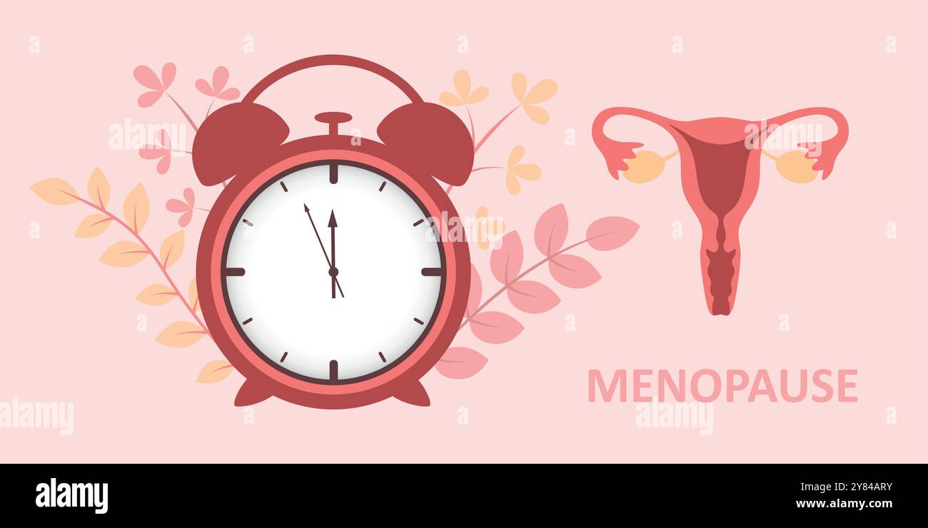 female reproductive system women uterus in the ringing alarm clock ...
