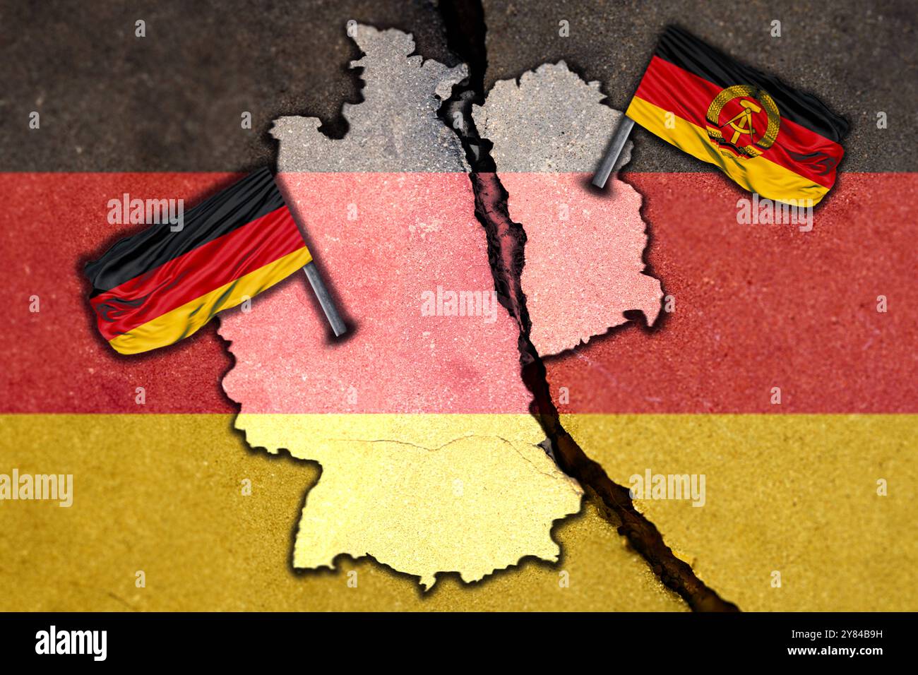 2 October 2024: Symbolic representation of the division of Germany ...