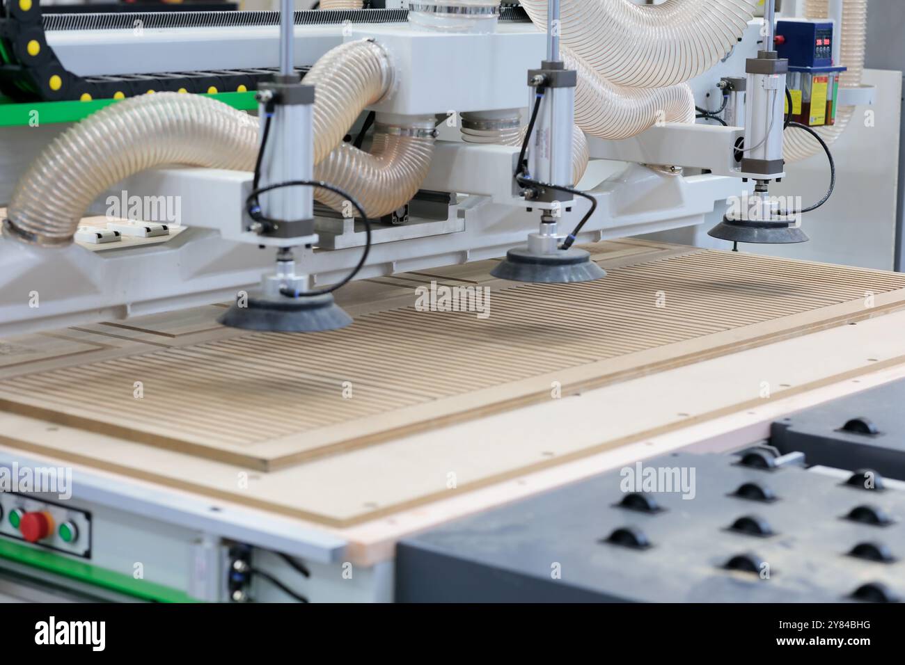 MDF panel carving and cutting using CNC router with a vacuum table ...