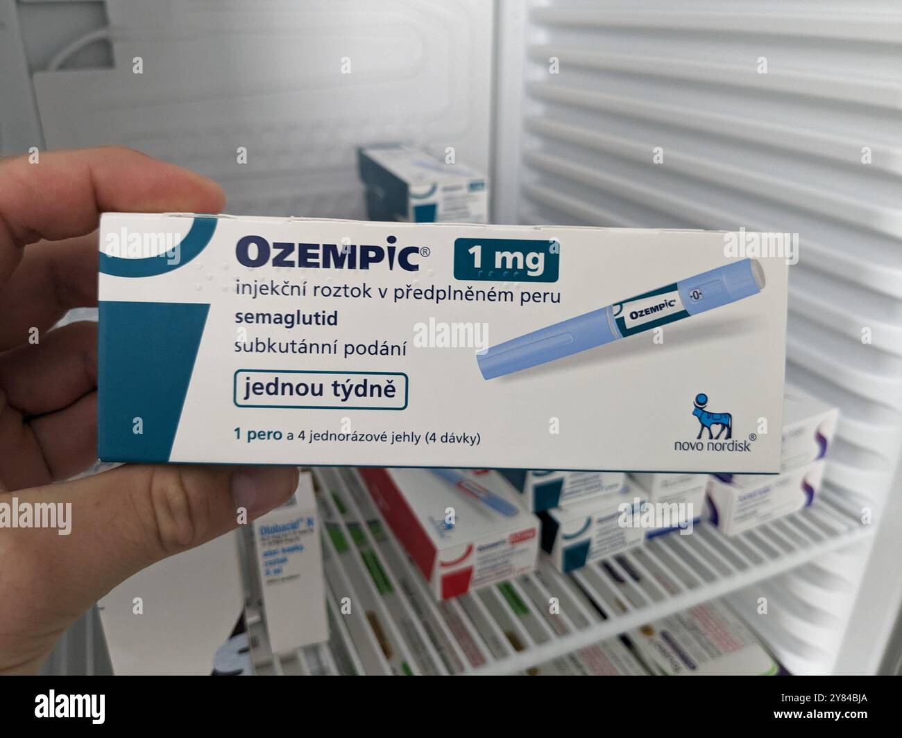 Prague,Czech republic- June 22 2024: OZEMPIC box. Czech version of ...