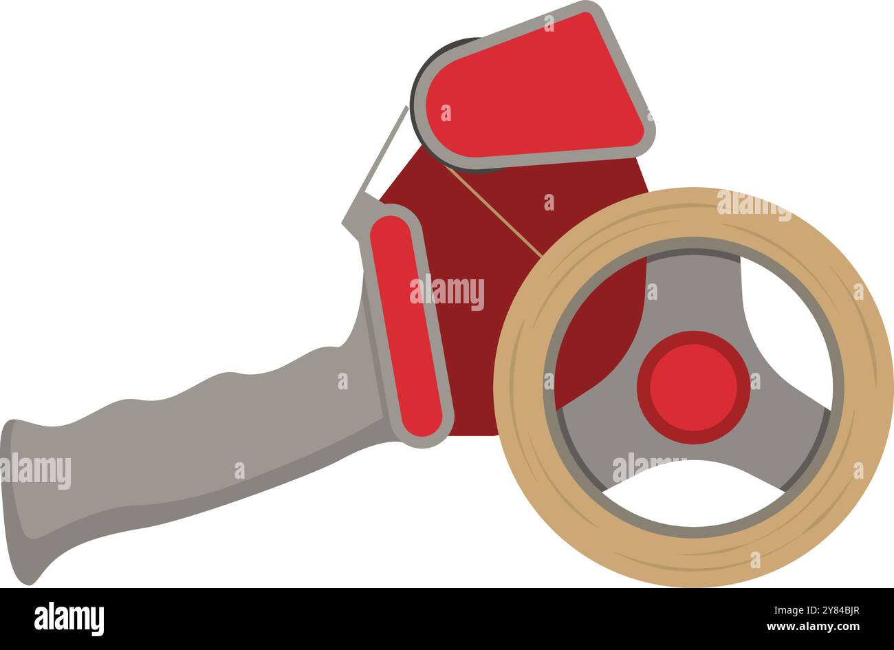 Tape gun dispenser with adhesive tape, work tool isolated Stock Vector ...