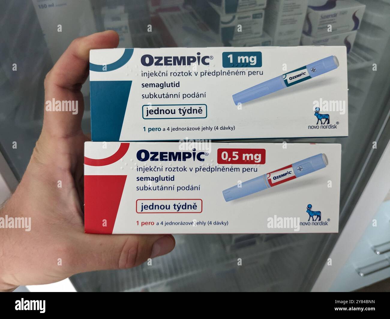 Prague,Czech republic- June 22 2024: OZEMPIC box. Czech version of ...