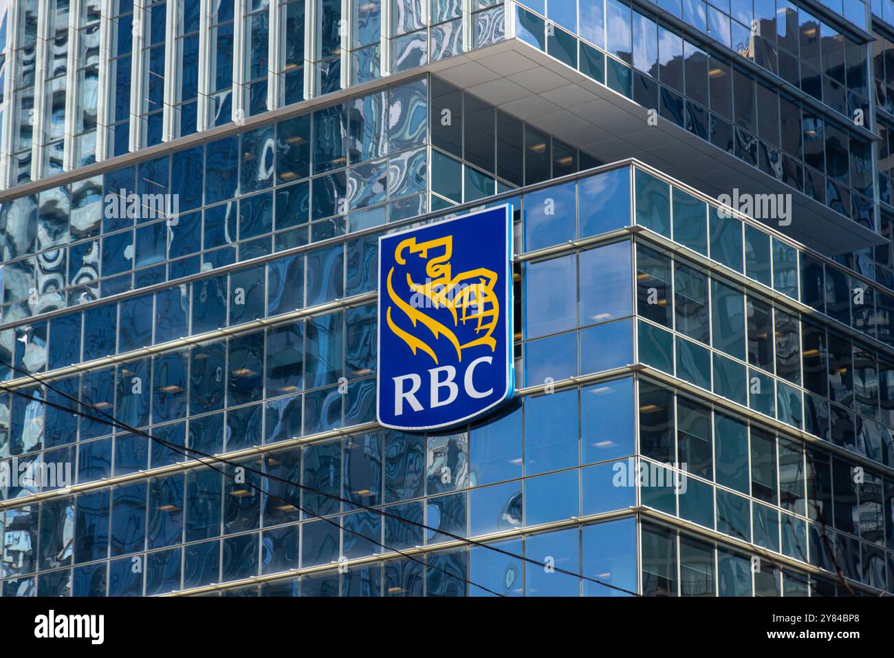 RBC sign displayed on the building. Royal Bank of Canada is Canada's ...