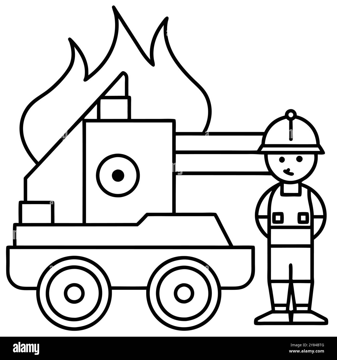 Firefighter Drawing For Kids