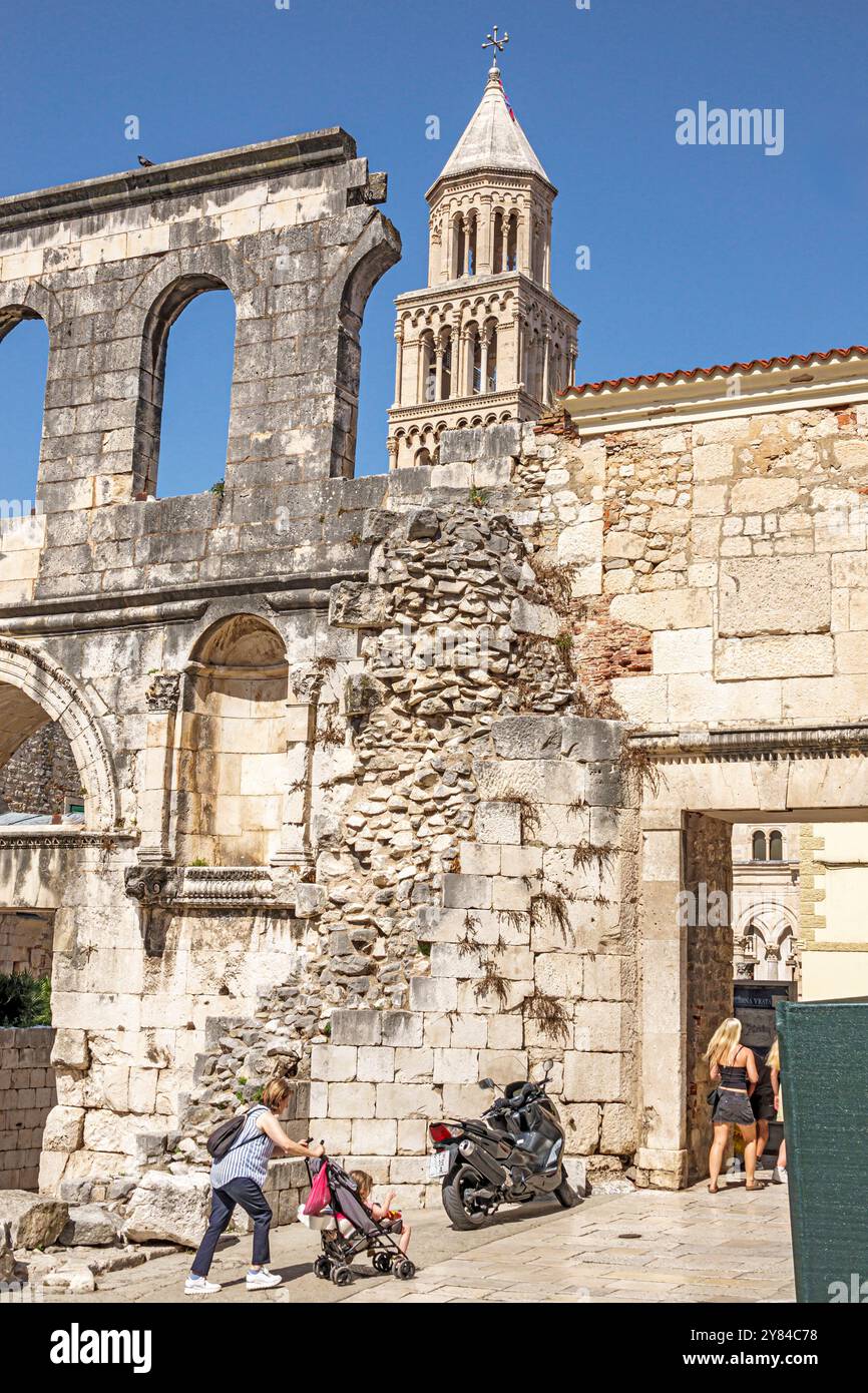 Split Croatia,Old Town,Silver Gate Srebrena vrata,historical landmark ...