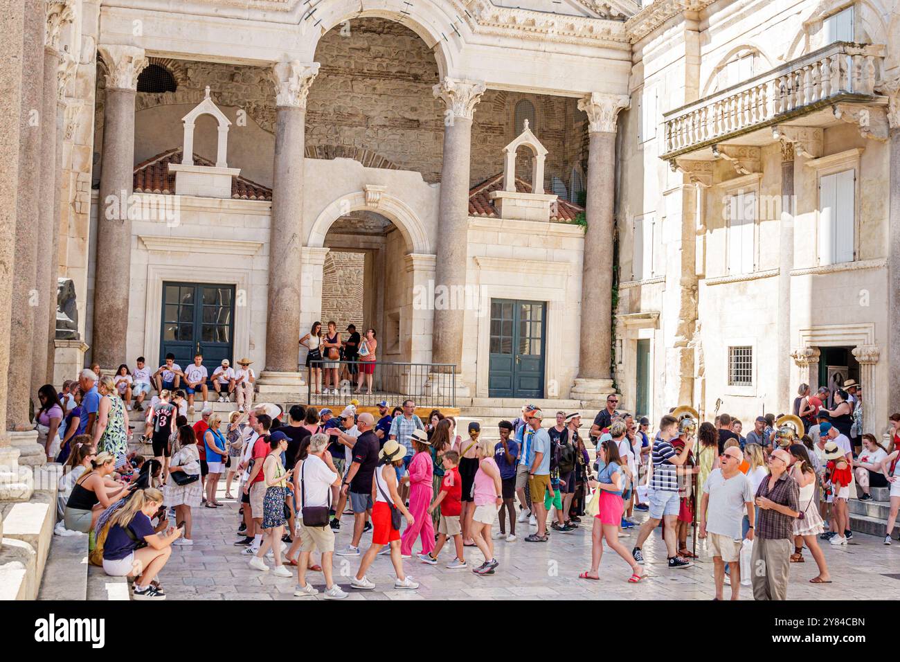 Split Croatia,Old Town,Peristyle Peristil courtyard,Diocletian's Palace ...