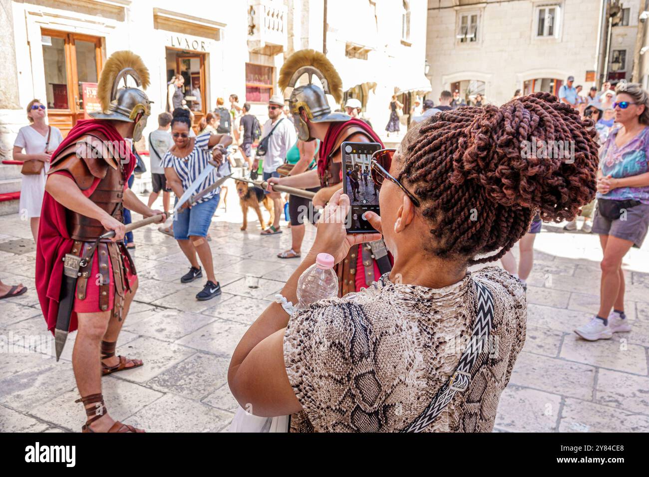 Split Croatia,Old Town,Peristyle Peristil courtyard,Diocletian's Palace ...