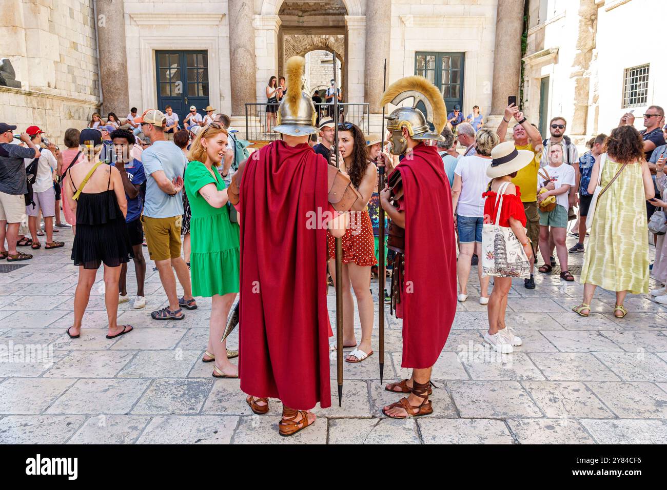 Split Croatia,Old Town,Peristyle Peristil courtyard,Diocletian's Palace ...